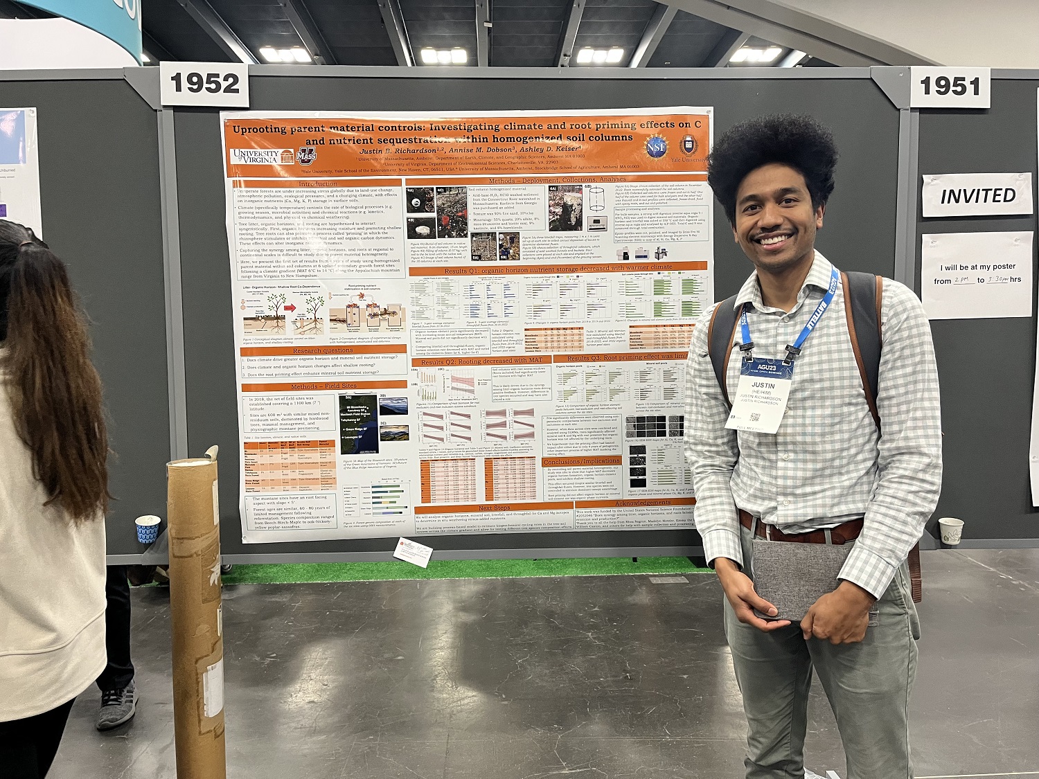 Justin presents at AGU 2023 – Soil Biogeochemistry – Trace Metals and ...